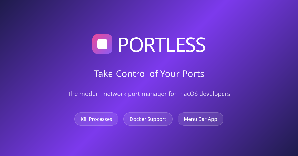 Portless - Network Port Manager for macOS